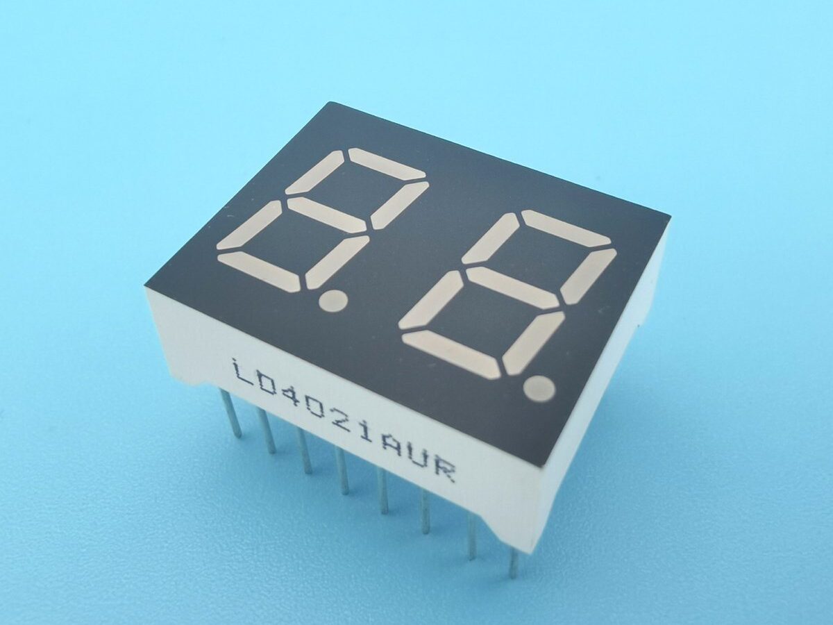 2 Digit 0.36 Inch Single Color 7 Segment Display – Asina Tronics ...