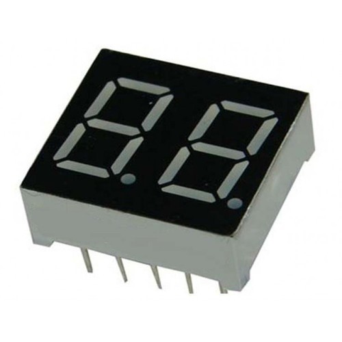 2 Digit 0.43 Inch Single Color 7 Segment Display – Asina Tronics ...